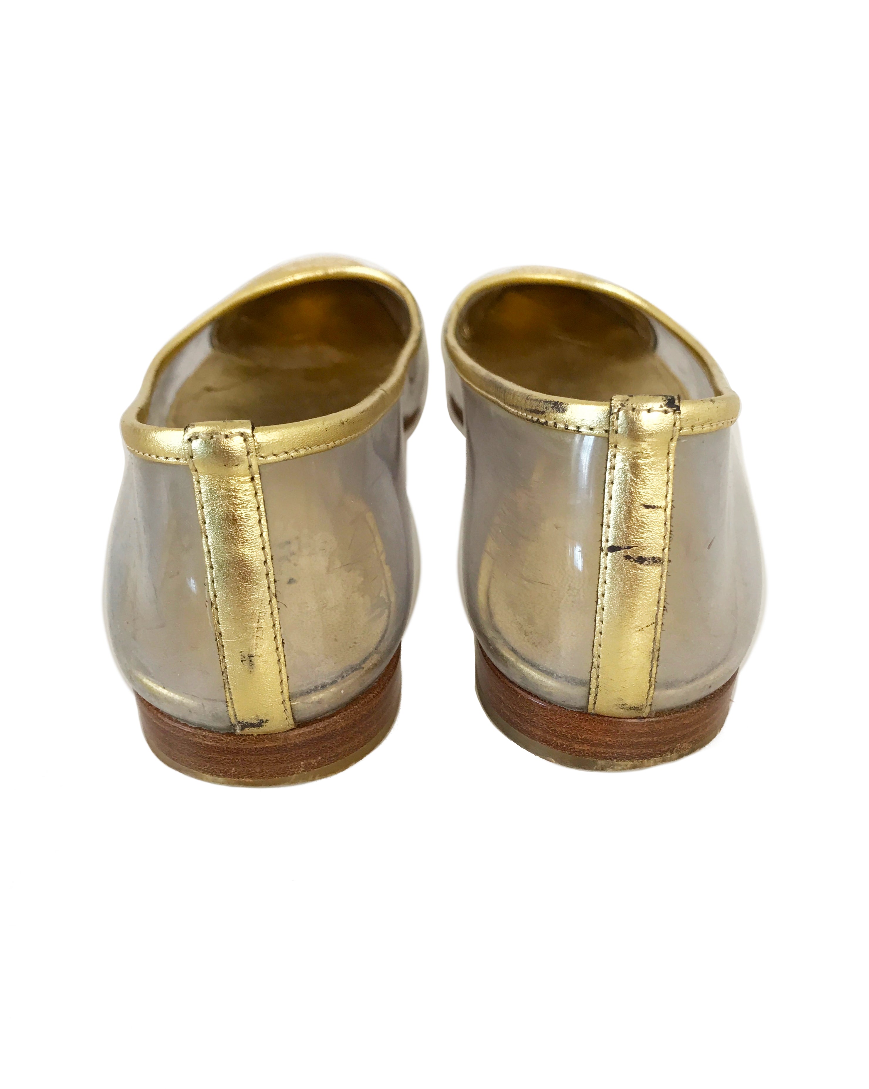 Chanel Gold Perspex Ballet Flats – FRUIT Vintage